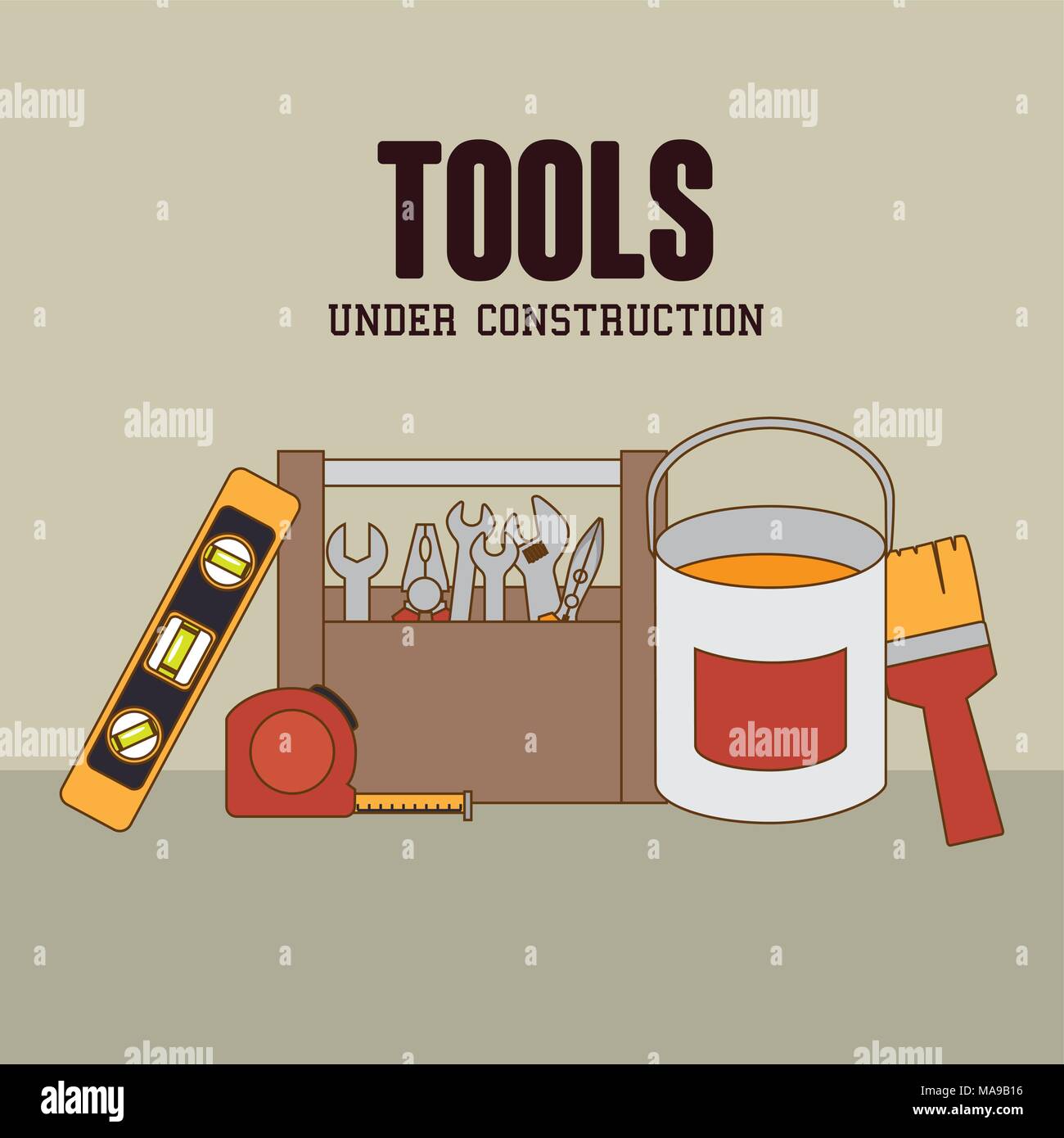 Construction and tools graphic design, vector illustration eps10 Stock ...
