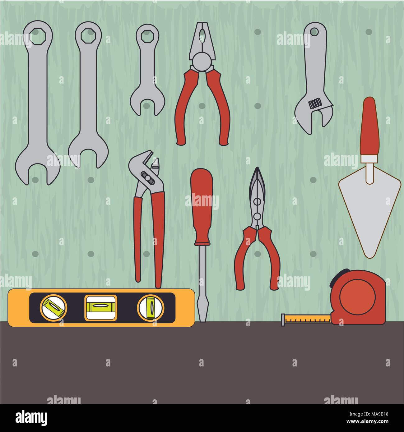 Construction and tools graphic design, vector illustration eps10 Stock ...
