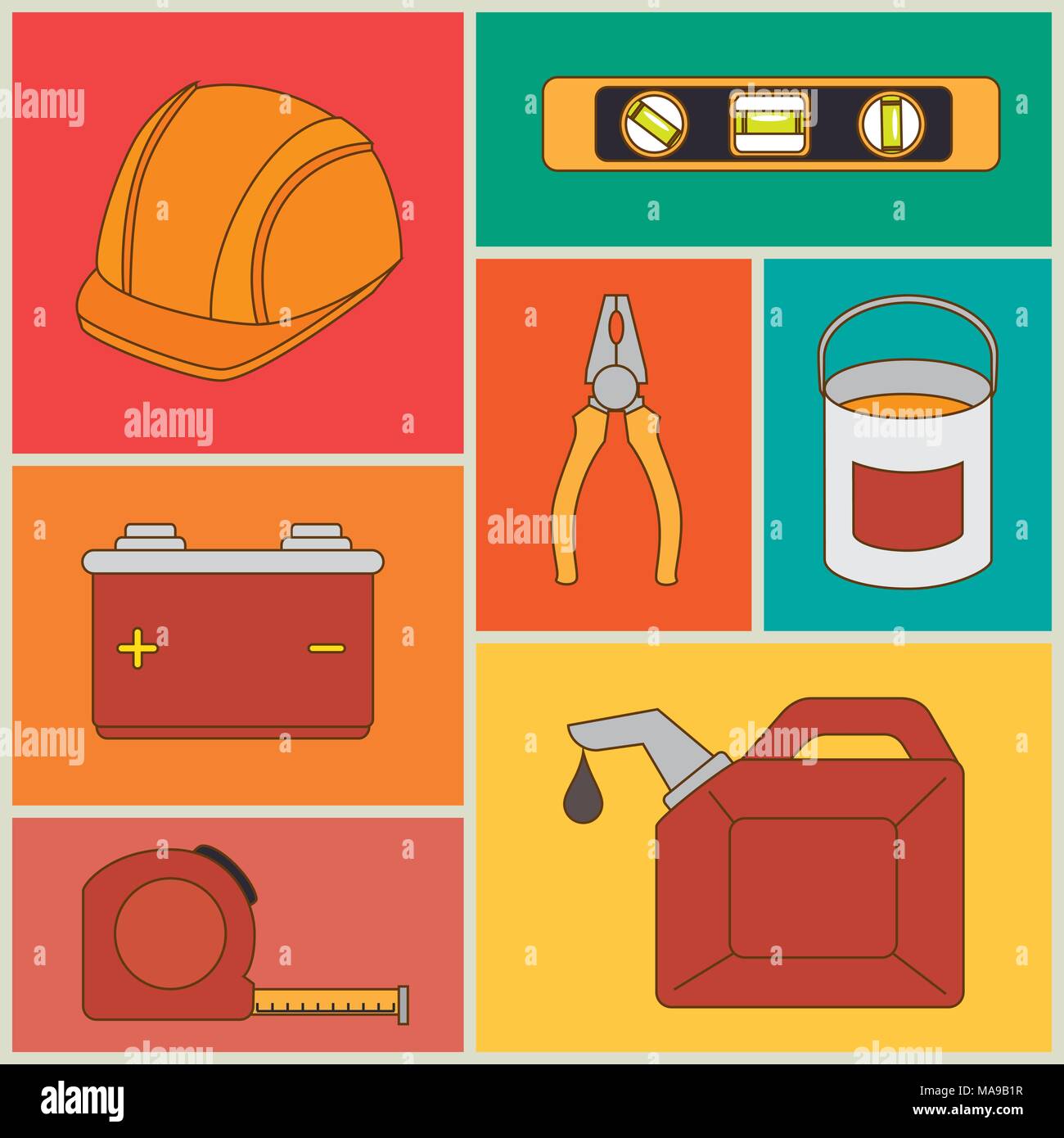 Construction and tools graphic design, vector illustration eps10 Stock ...