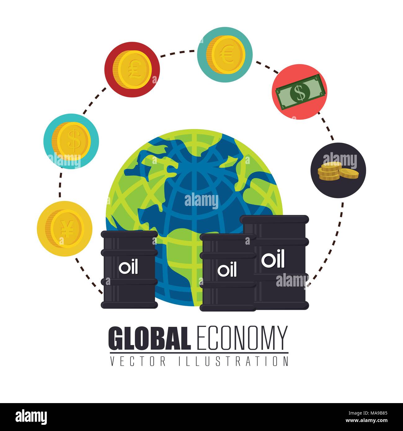 Business and global economy icon graphic design, vector illustration ...