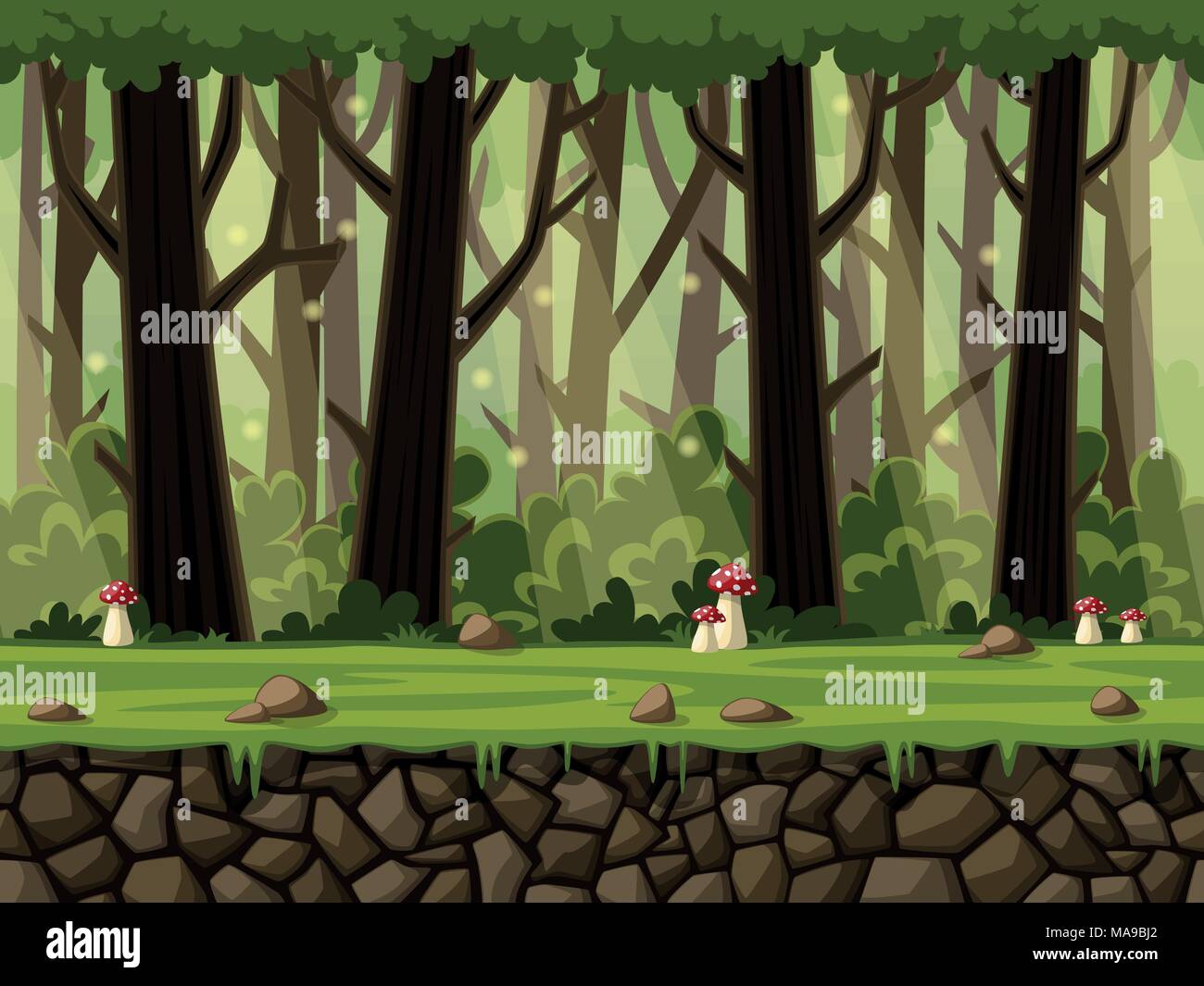 Cartoon nature background hi-res stock photography and images - Alamy