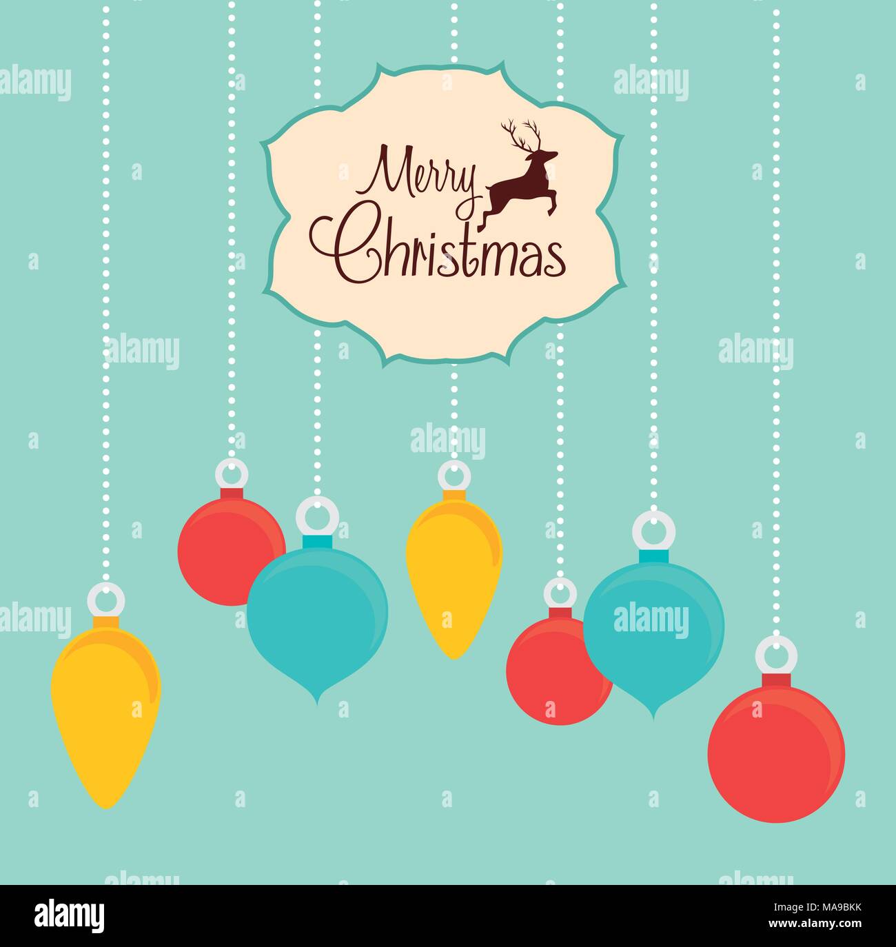 Merry christmas colorful card Stock Vector Image & Art - Alamy