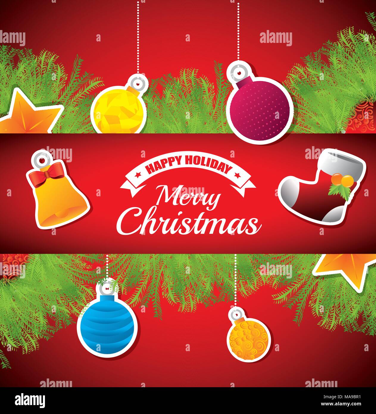Merry christmas card design Stock Vector Image & Art - Alamy
