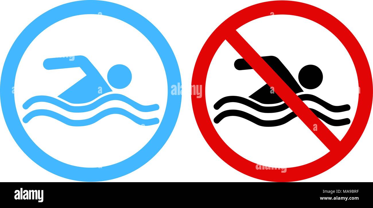 No swimming icon simple Stock Vector Images - Alamy