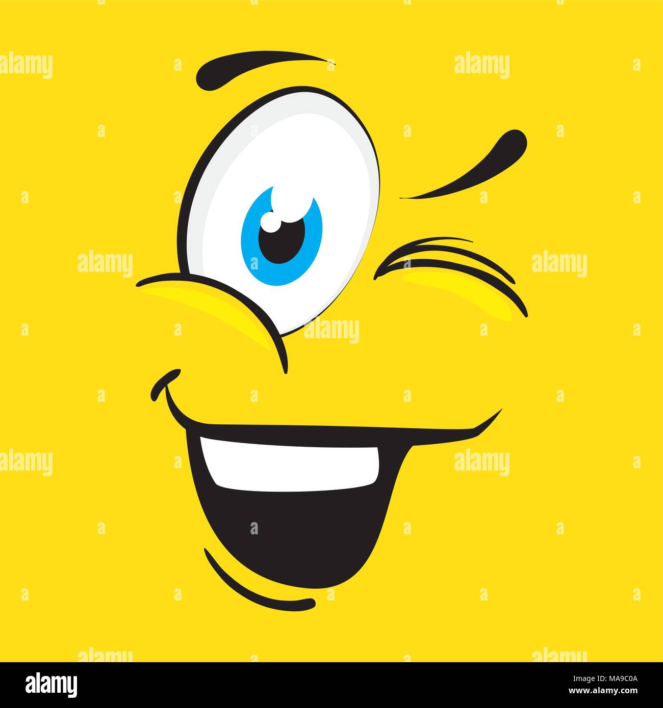 Funny cartoon face Stock Vector Image & Art - Alamy