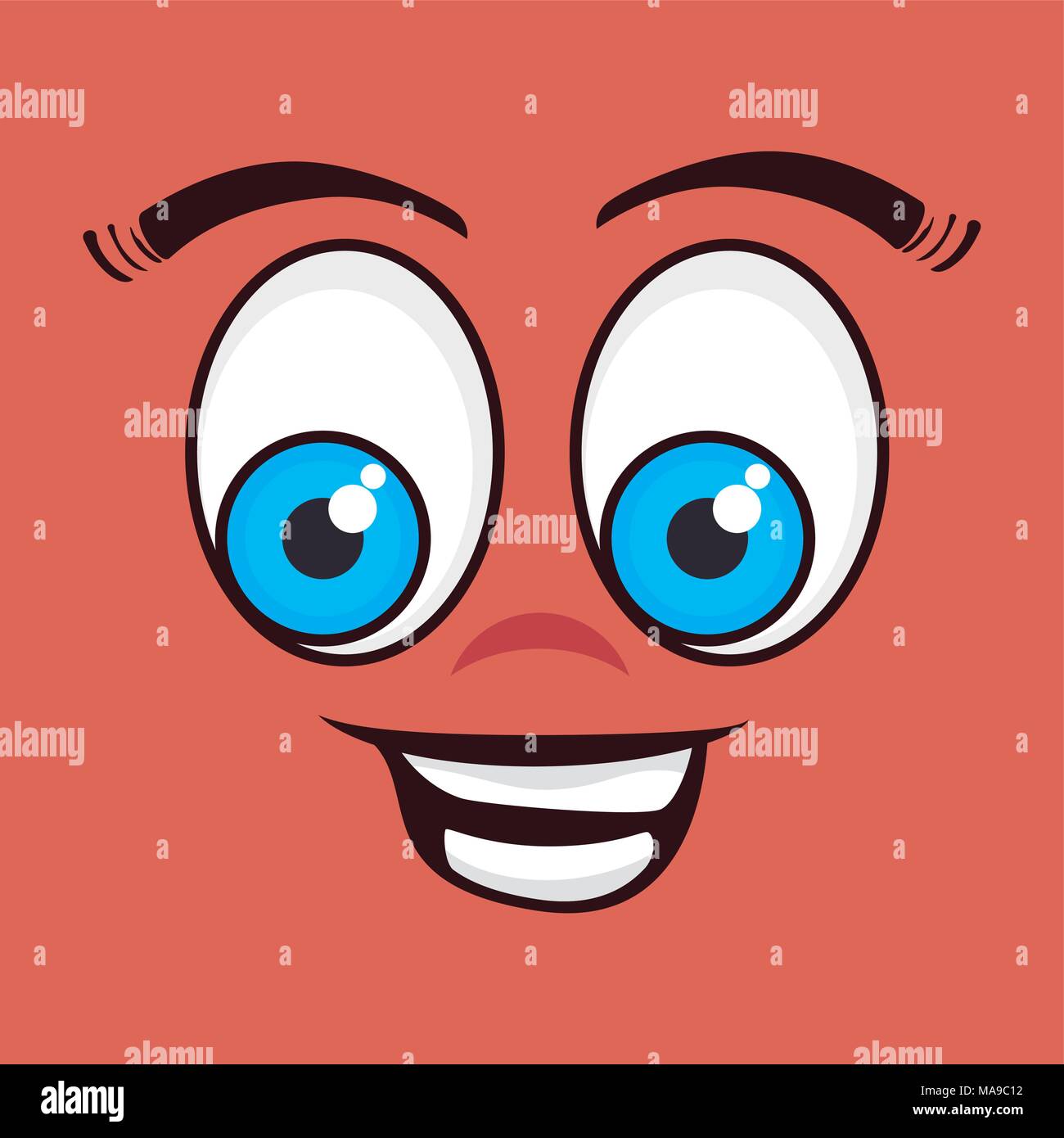 Funny Cartoon Face Stock Vector Image And Art Alamy