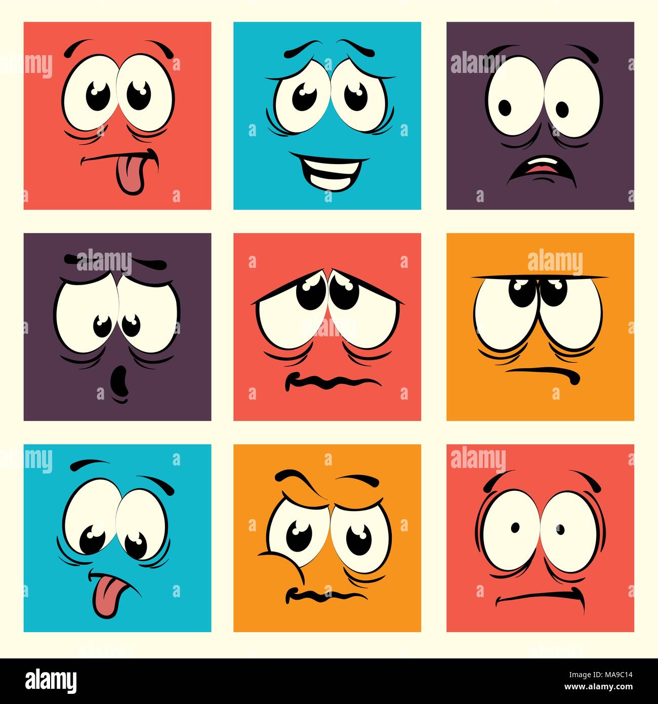 Funny cartoon face Stock Vector Image & Art - Alamy