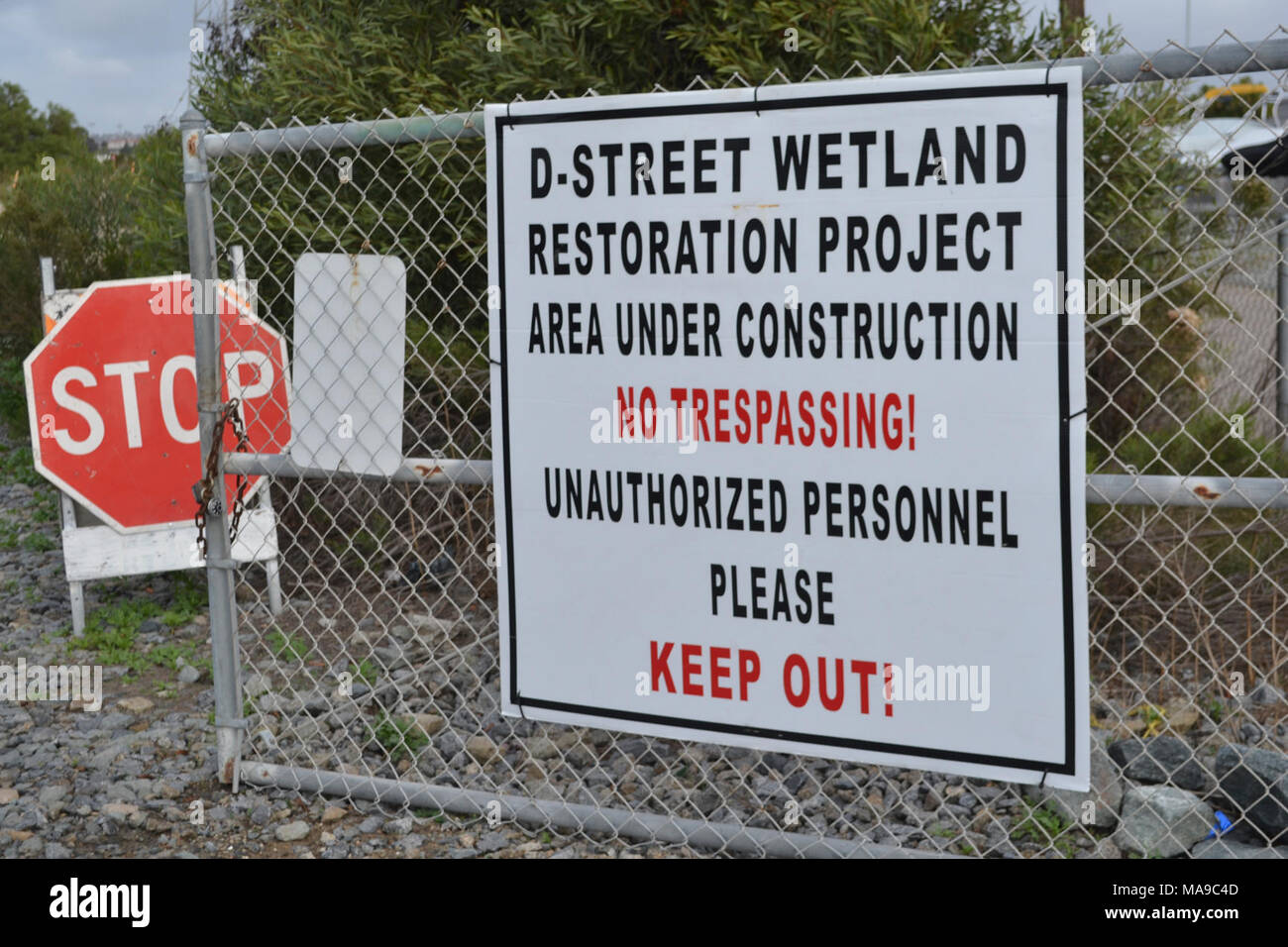 Entrance to D Street restoration project Stock Photo - Alamy