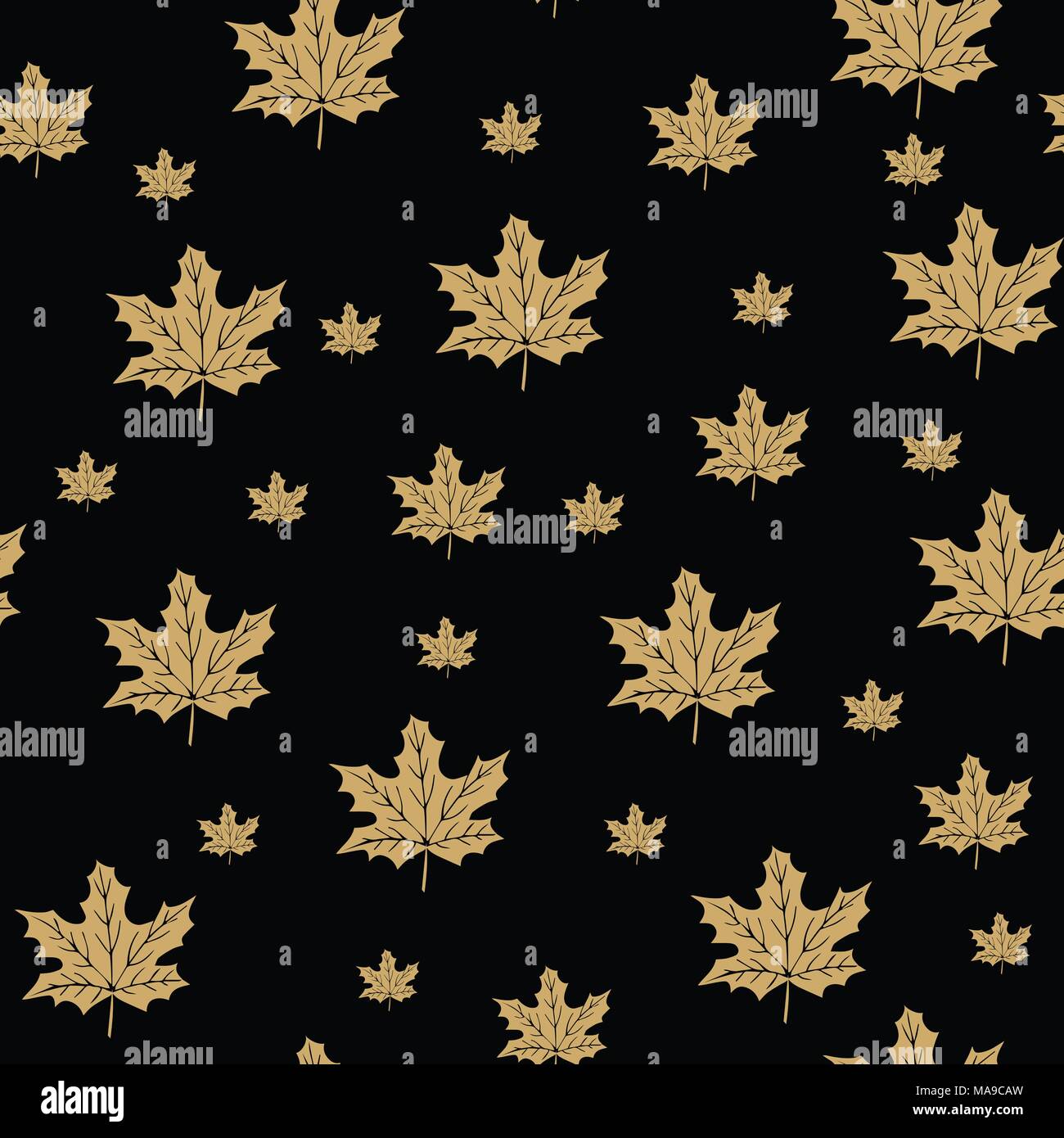 Tree leaf seamless. Background of Leaves, seamless pattern Stock Vector ...