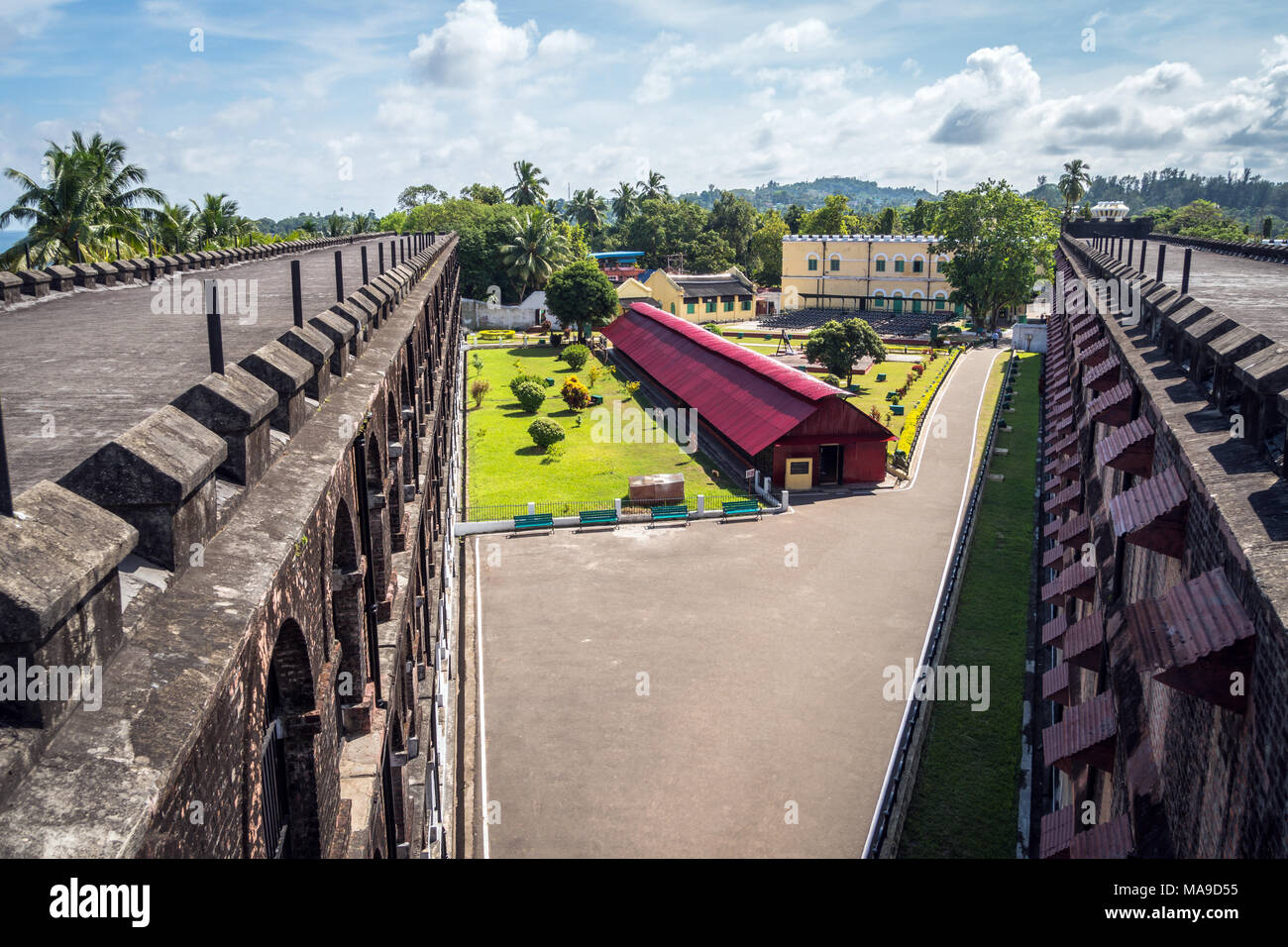 Inside the yard of the Port Blair Cellular Jail, Andaman and Nicobar ...