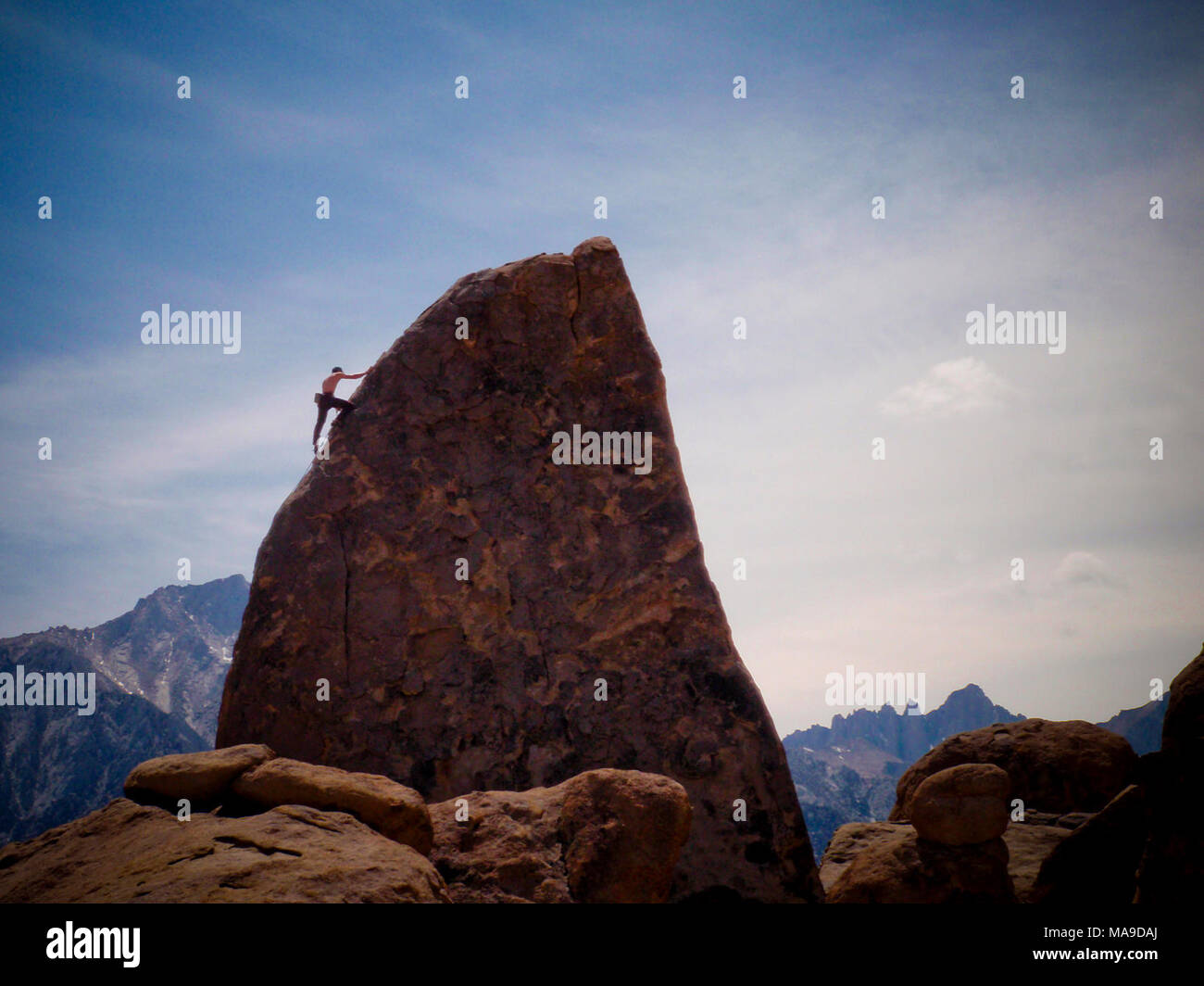 On the Shark's Fin, Mt Whitney in the Distance . The Shark’s Fin is a ...