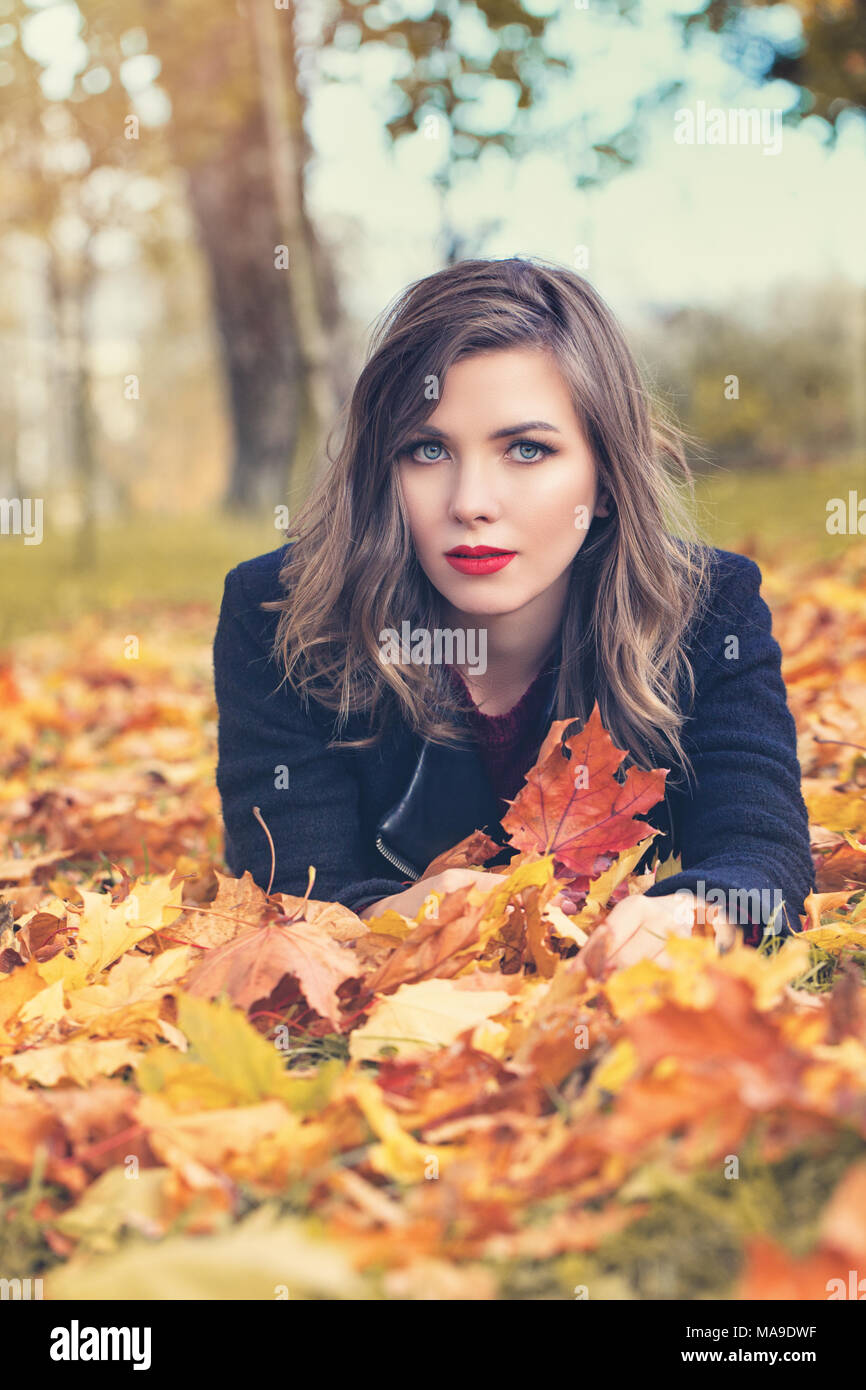 Beauty and the leaves hi-res stock photography and images - Alamy