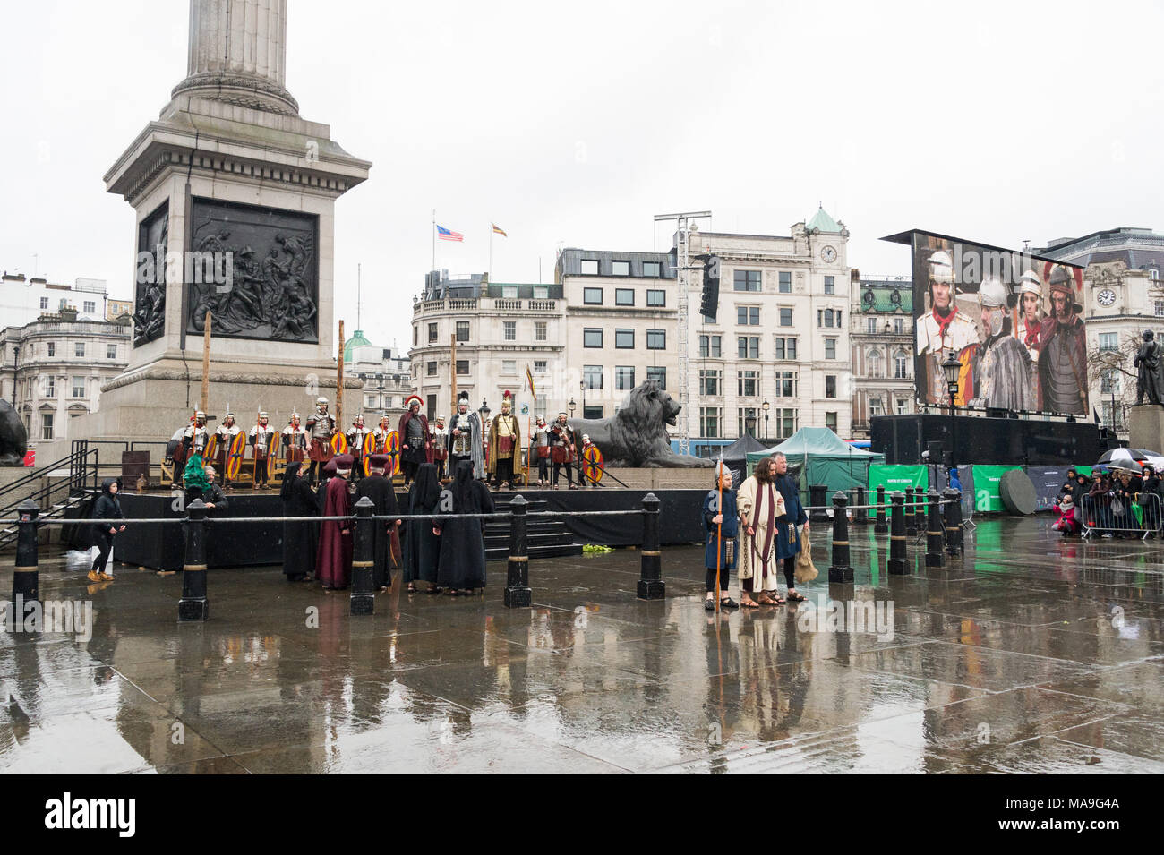 London, UK. 30th March, 2018. Members of the Wintershall Players ...
