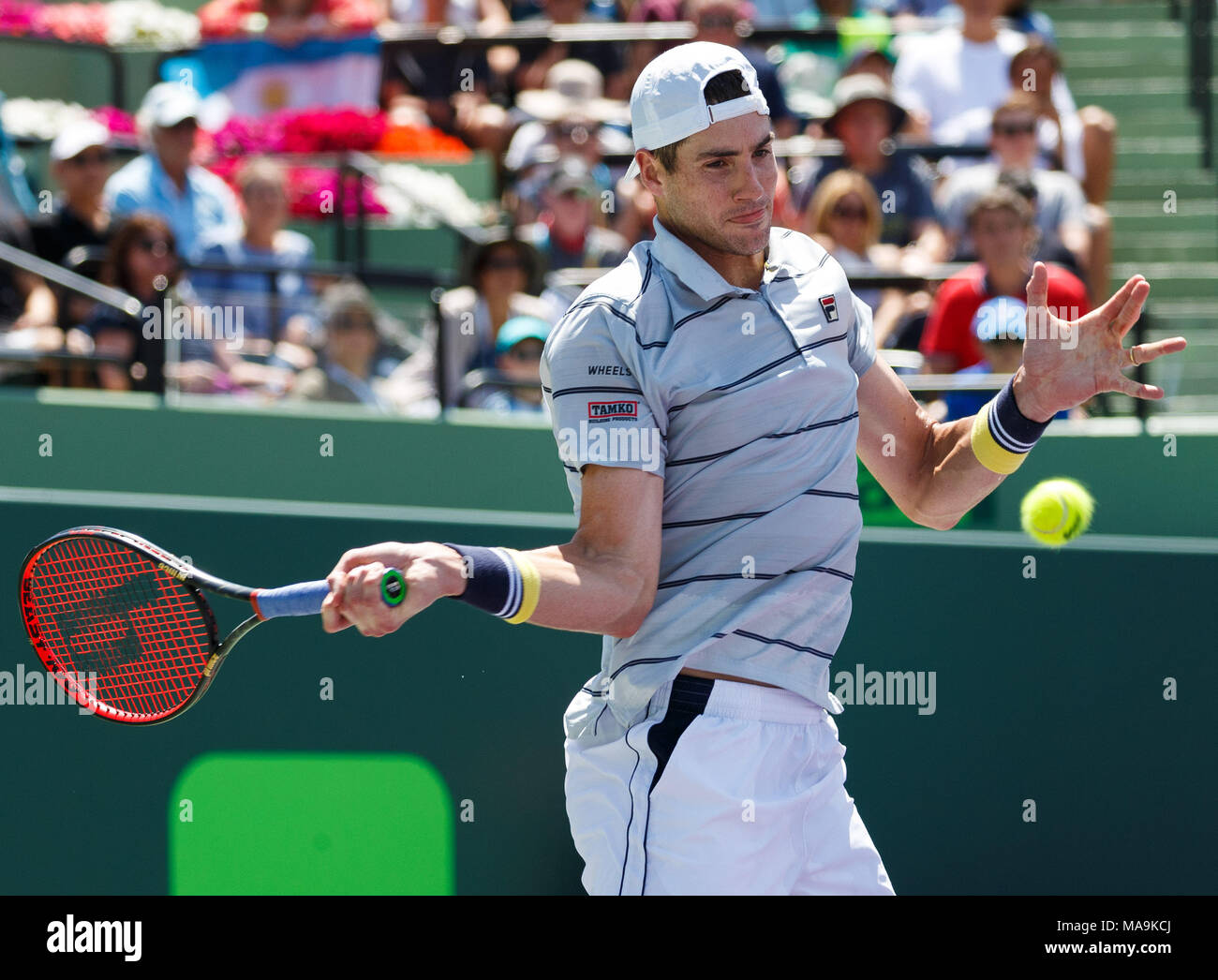 Key Biscayne, Florida, USA. 30th Mar, 2018. John Isner of the United ...