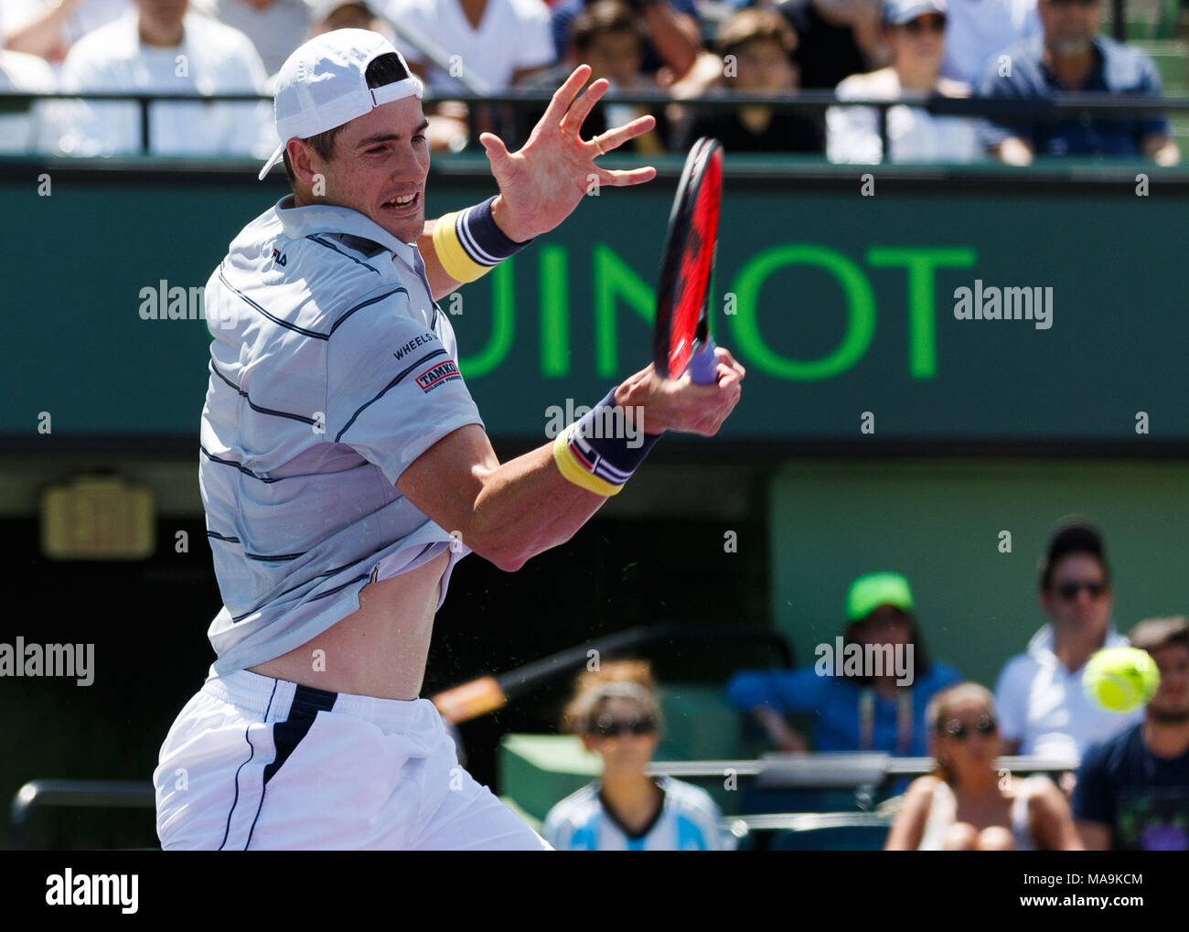 Key Biscayne, Florida, USA. 30th Mar, 2018. John Isner of the United ...