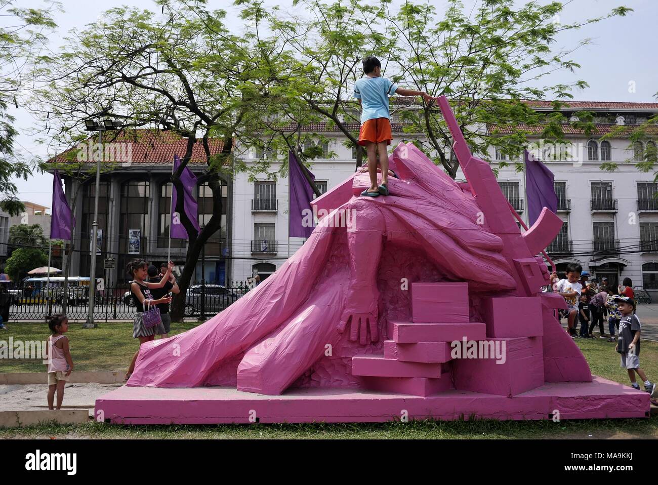 Manila City, Philippines. 30th Mar, 2018. An art installation dedicated ...