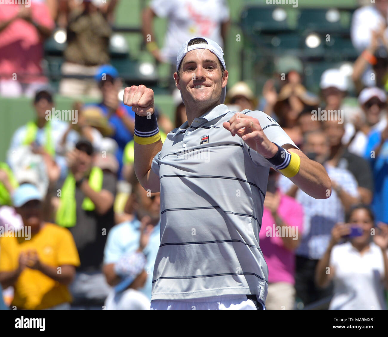 30th March 2018; Crandon Park, Key Biscayne, Florida, USA; John Isner ...