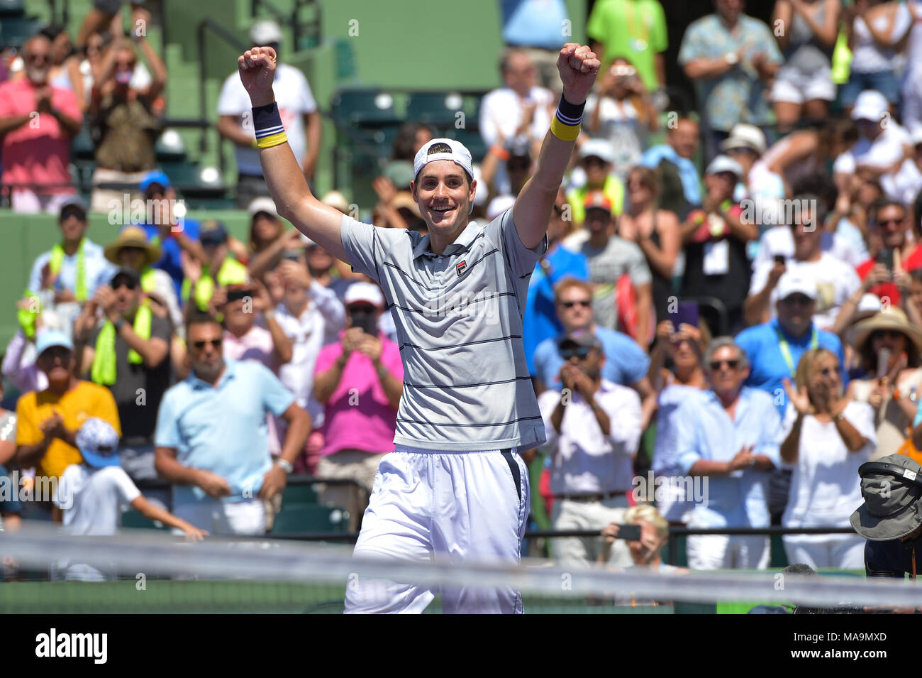 30th March 2018; Crandon Park, Key Biscayne, Florida, USA; John Isner ...