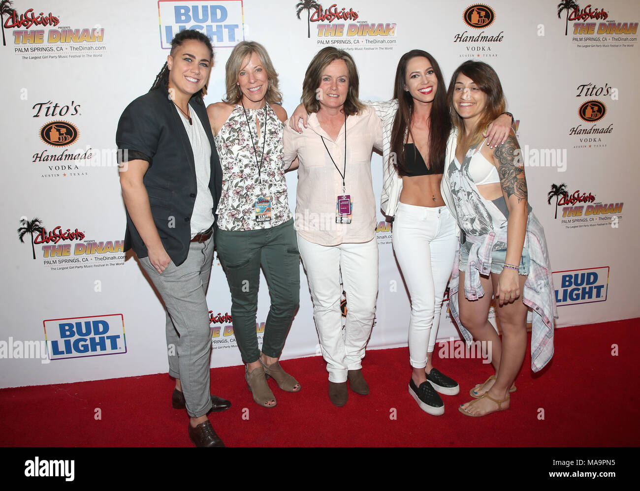 PALM SPRINGS, CA - MARCH 30: Sarah Croce, Mariah Hanson, Stephanie ...