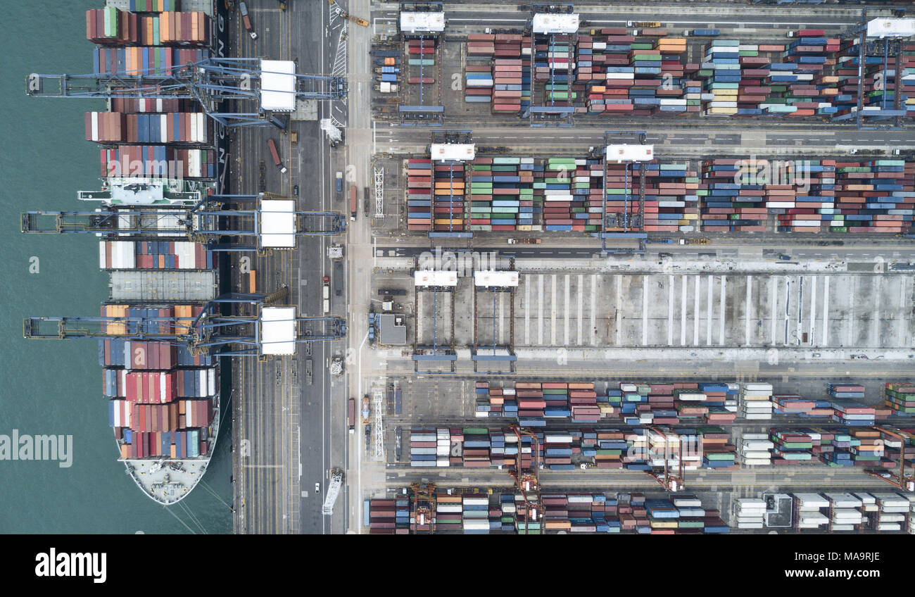 Hong Kong, New Territories, Hong Kong. 30th Mar, 2018. Aerial view of ...