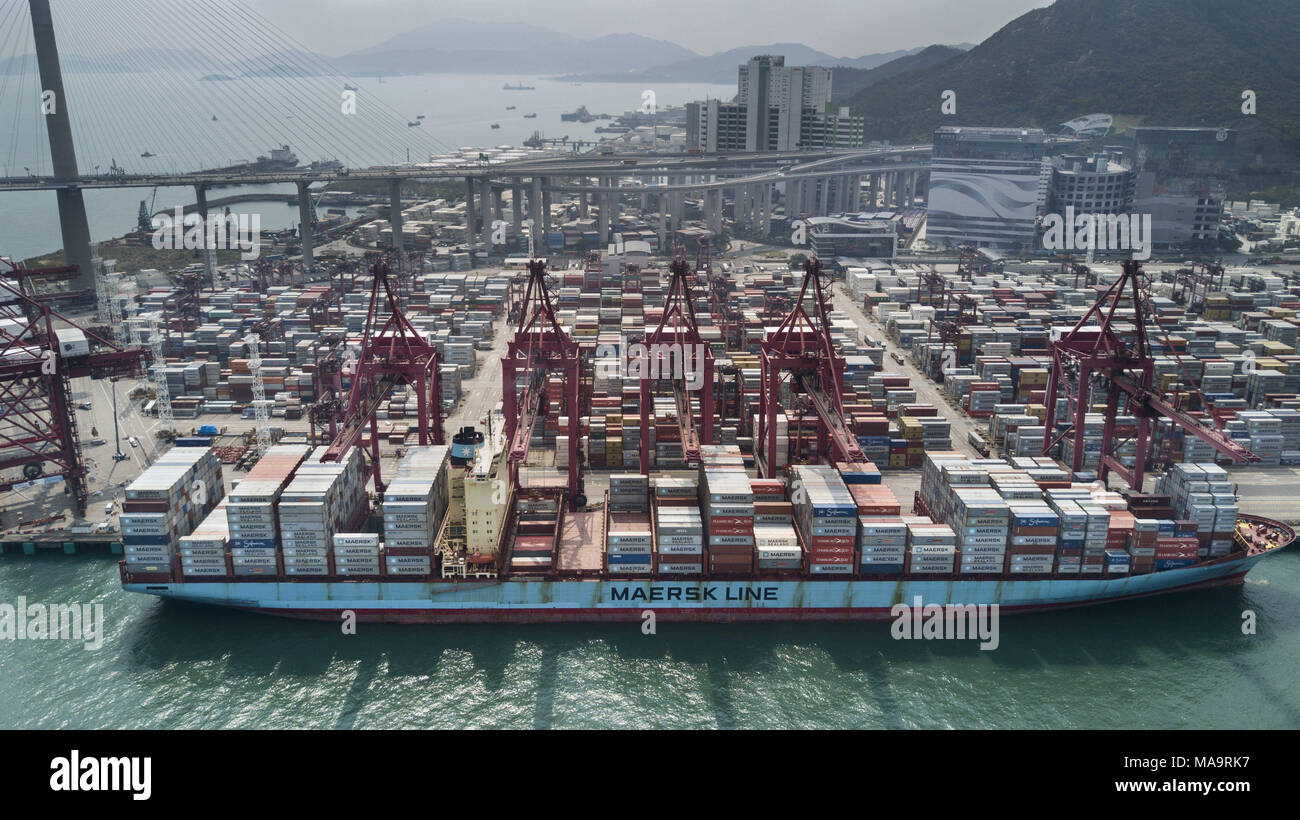 Hong Kong, New Territories, Hong Kong. 30th Mar, 2018. Aerial view of ...