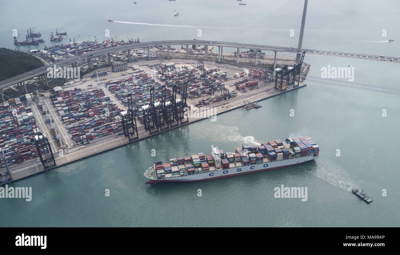 Hong Kong, New Territories, Hong Kong. 30th Mar, 2018. Aerial view of ...