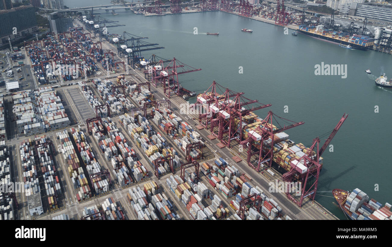 Hong Kong, New Territories, Hong Kong. 30th Mar, 2018. Aerial view of ...