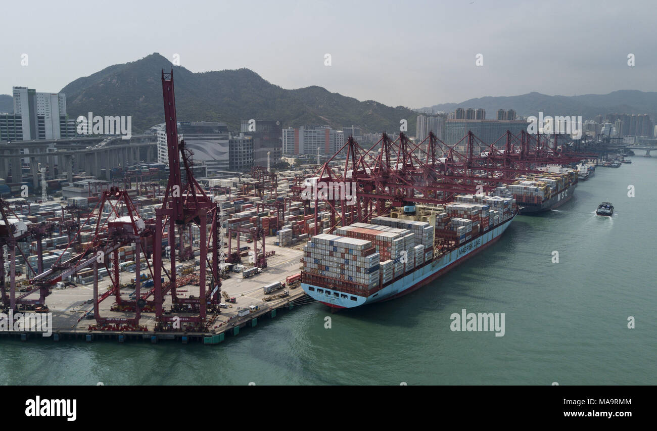 Hong Kong, New Territories, Hong Kong. 30th Mar, 2018. Aerial view of ...