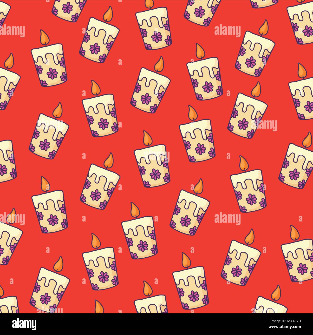 floral candles background, colorful design. vector illustration Stock ...