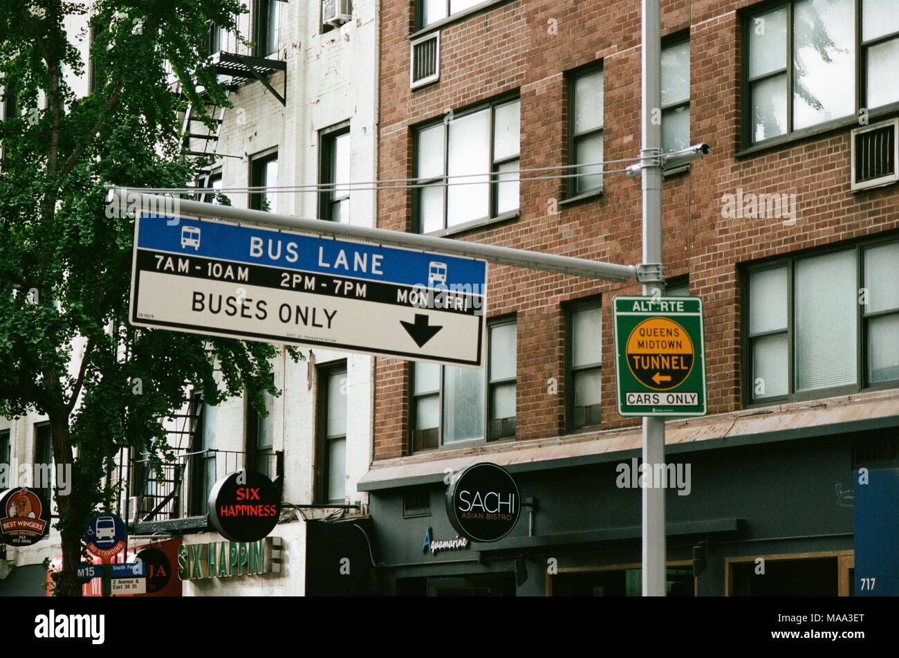 Bus lane only road sign hi-res stock photography and images - Alamy