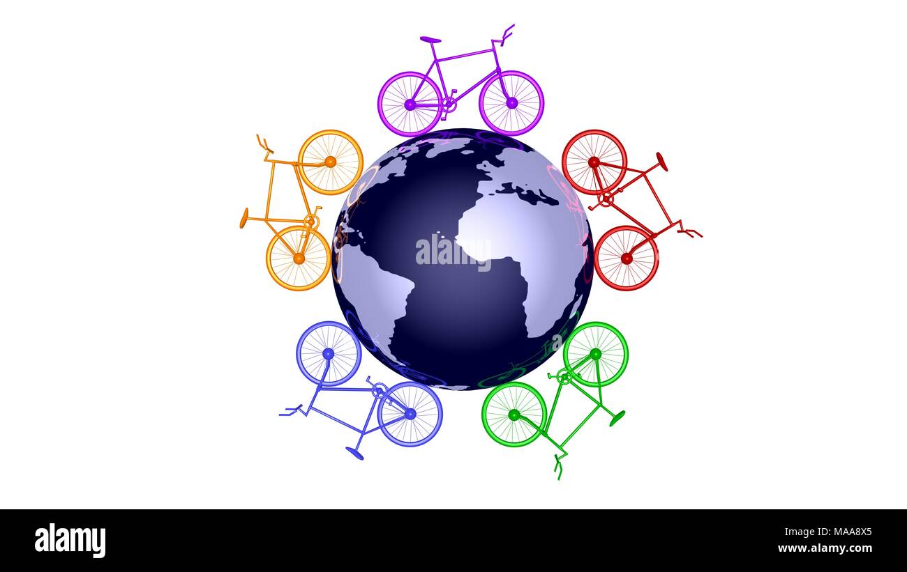 Biking around world hi-res stock photography and images - Alamy