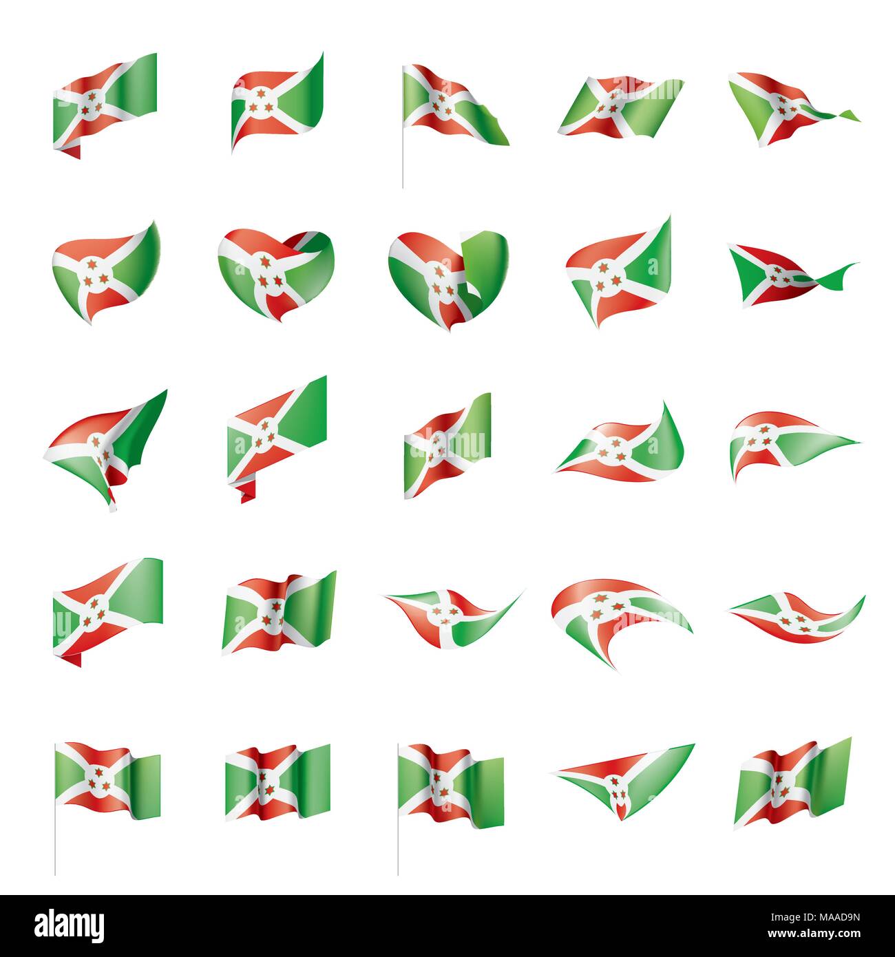 Burundi Flag Vector Illustration Stock Vector Image And Art Alamy