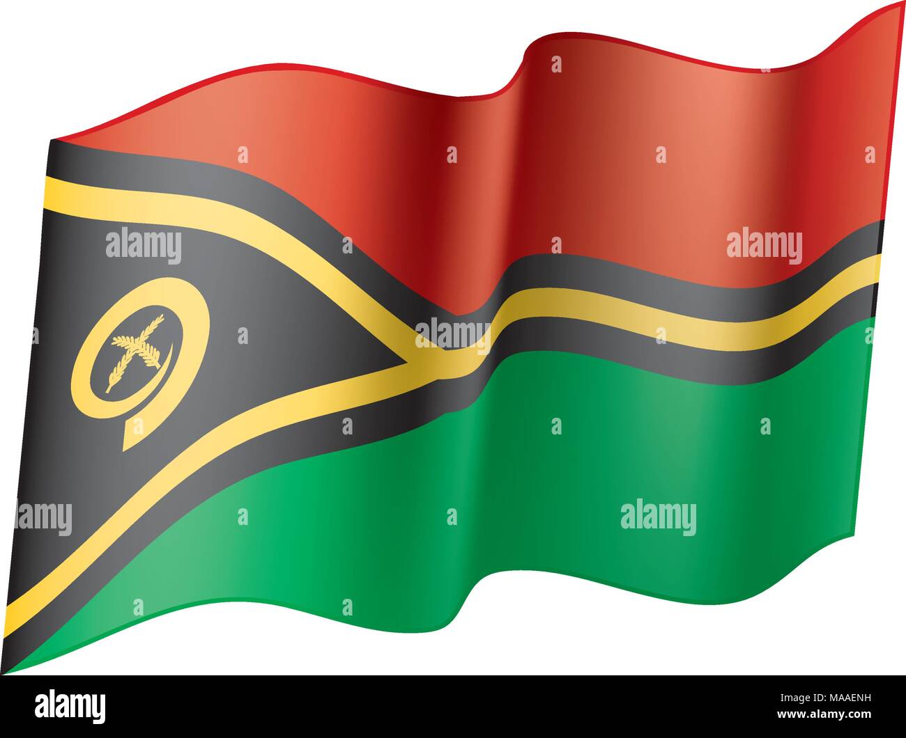 National flag vanuatu red green hi-res stock photography and images - Alamy