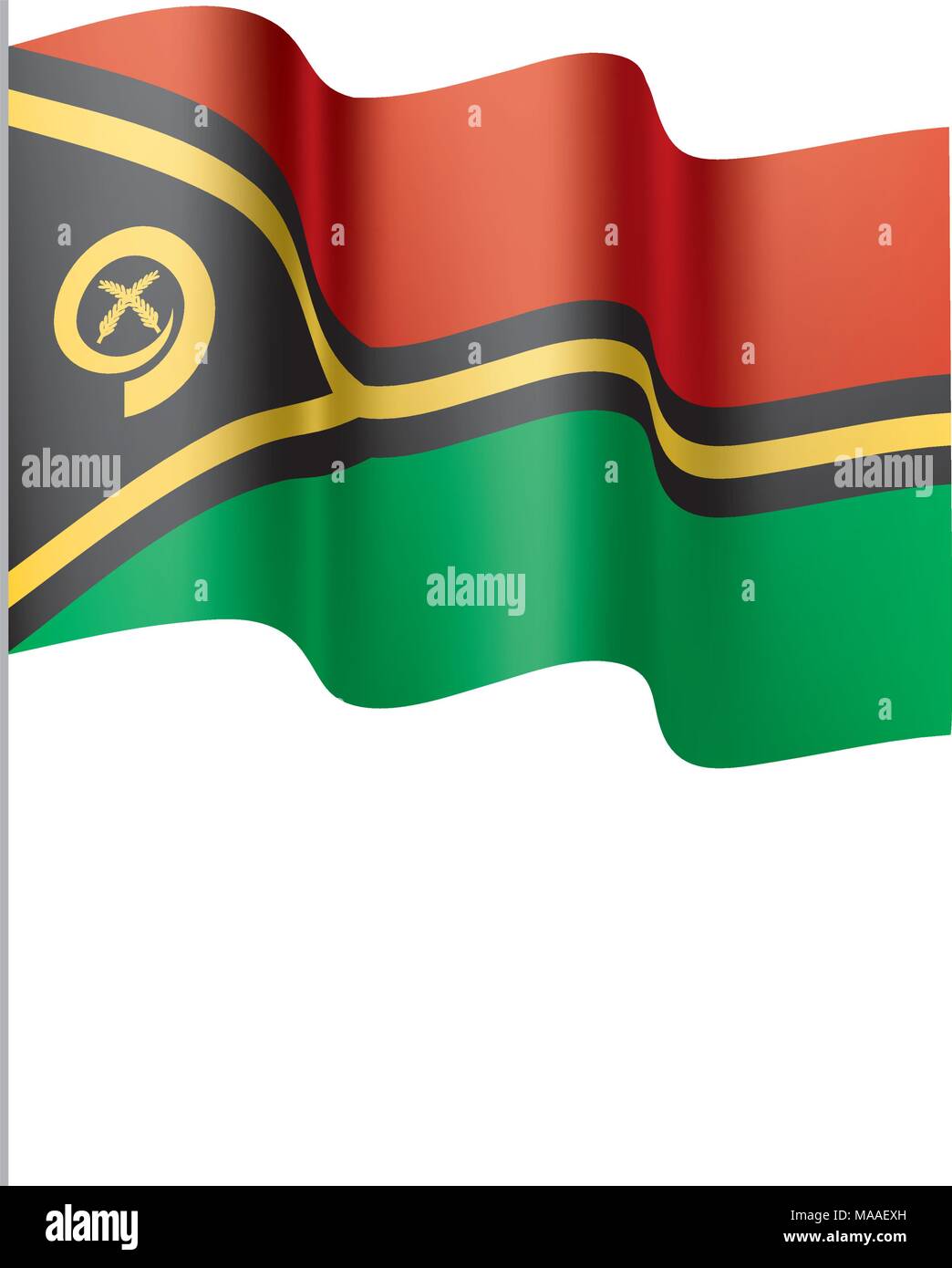 National flag vanuatu red green hi-res stock photography and images - Alamy