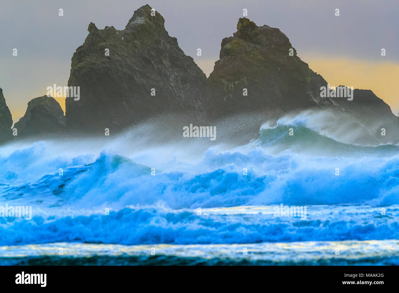 Bandon Beach on the Oregon Coast Stock Photo - Alamy