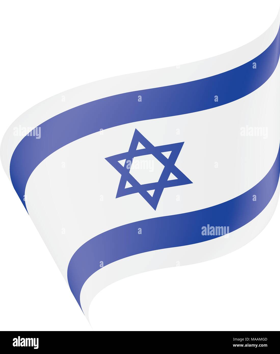 Flag israel waving wind blue Stock Vector Images - Alamy
