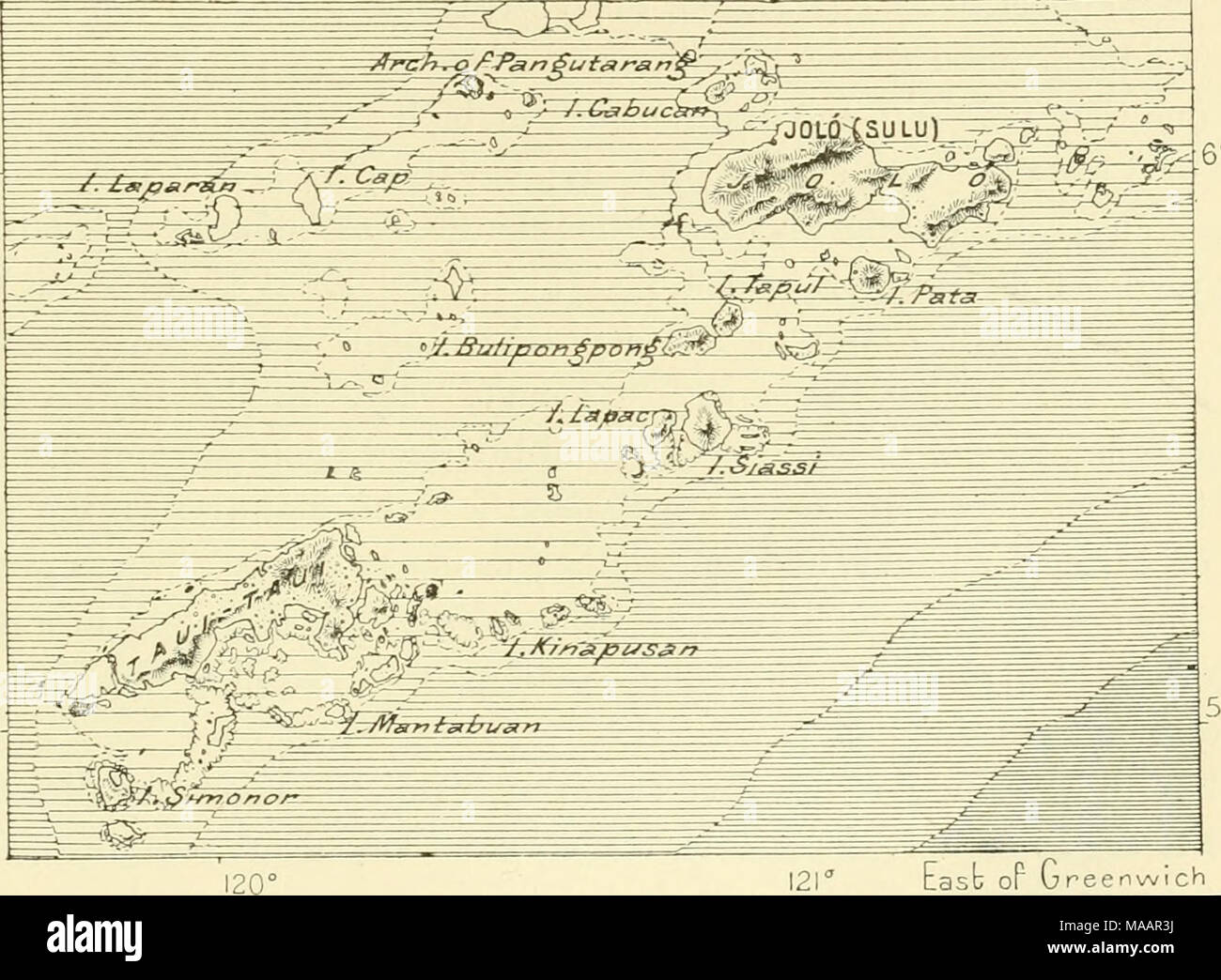 . The earth and its inhabitants .. . Easb oP Greenwich 0to25 Fathoms ...