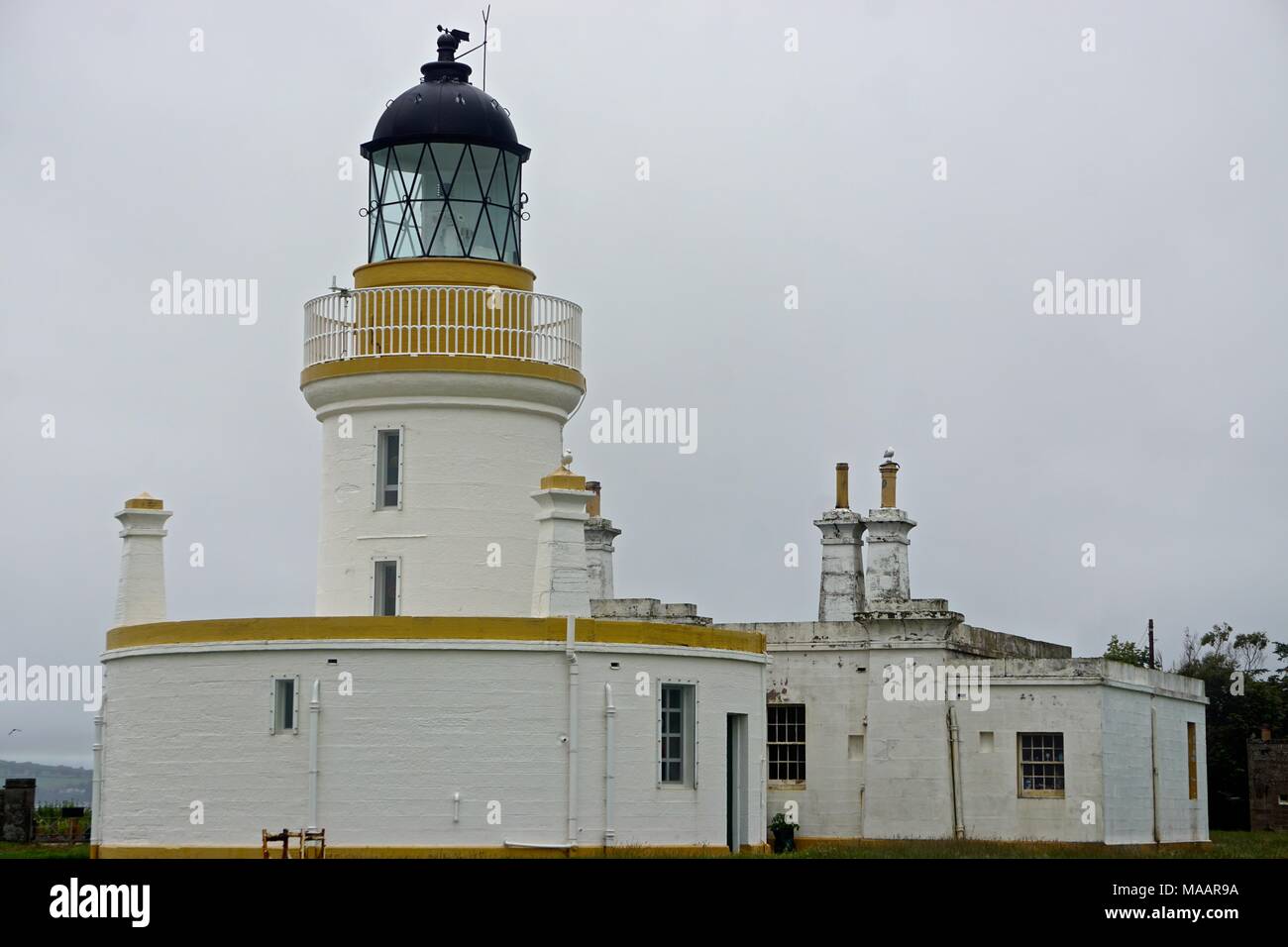 Chanonry Point Lighthouse (1846), on the Black Isle, Scotland, was ...
