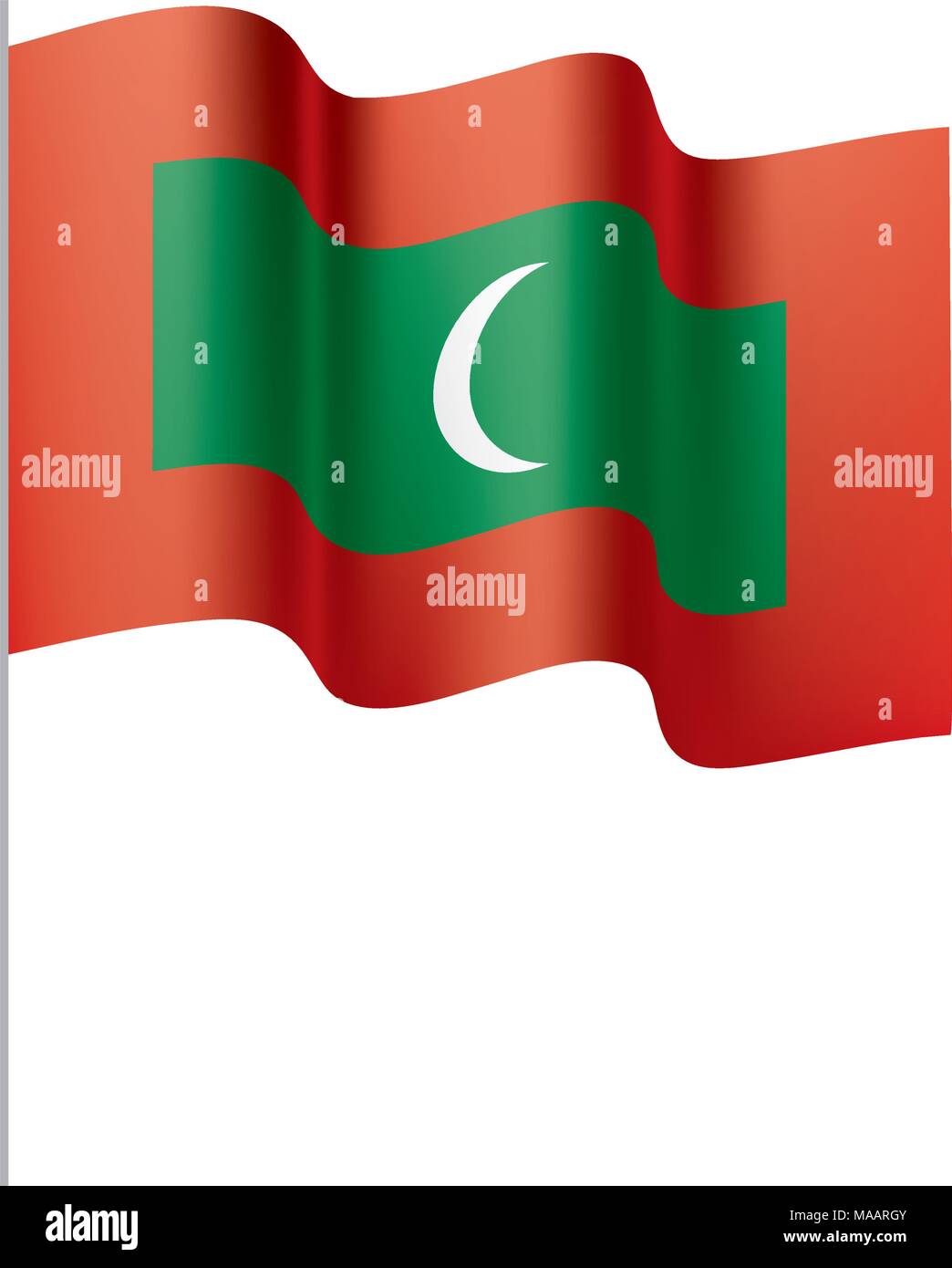 Maldive vector flag hi-res stock photography and images - Alamy