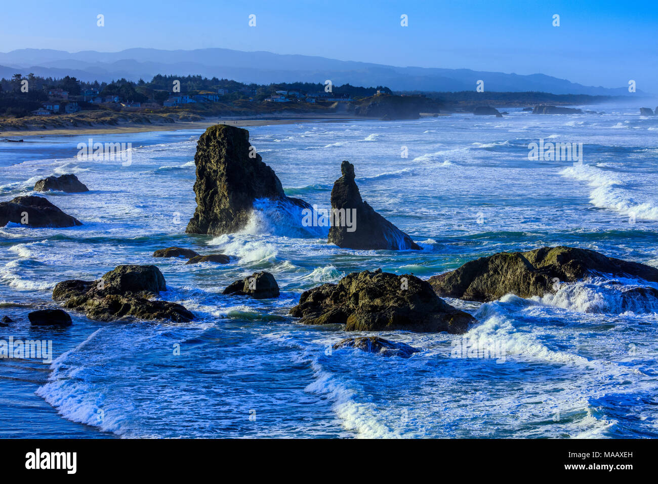 Bandon Beach on the Oregon Coast Stock Photo - Alamy