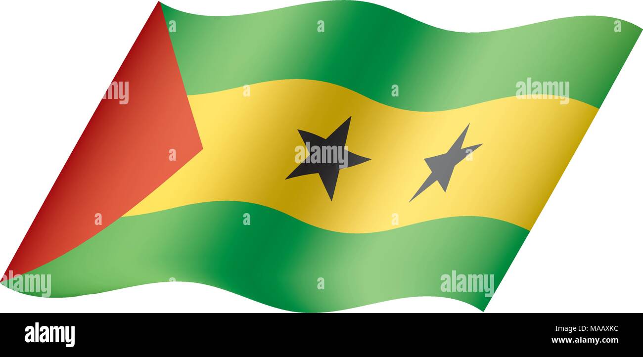Sao Tome and Principe flag, vector illustration Stock Vector Image ...