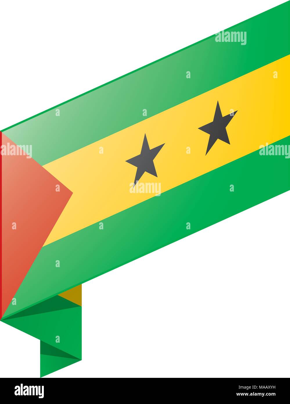 Sao Tome and Principe flag, vector illustration Stock Vector Image ...