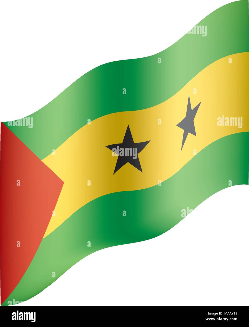 Sao Tome and Principe flag, vector illustration Stock Vector Image ...