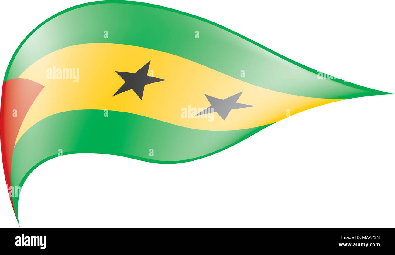 Sao Tome and Principe flag, vector illustration Stock Vector Image ...