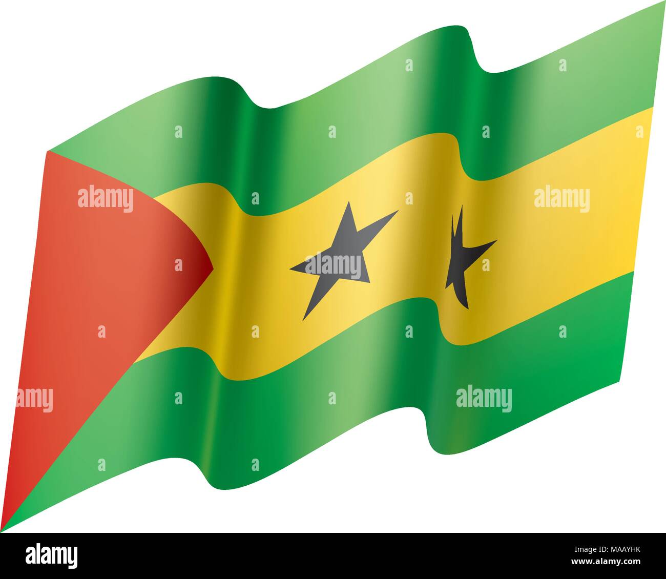 Sao Tome and Principe flag, vector illustration Stock Vector Image ...
