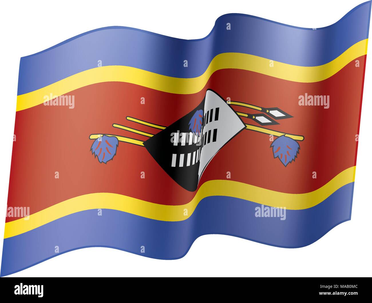 Swaziland flag, vector illustration Stock Vector Image & Art - Alamy
