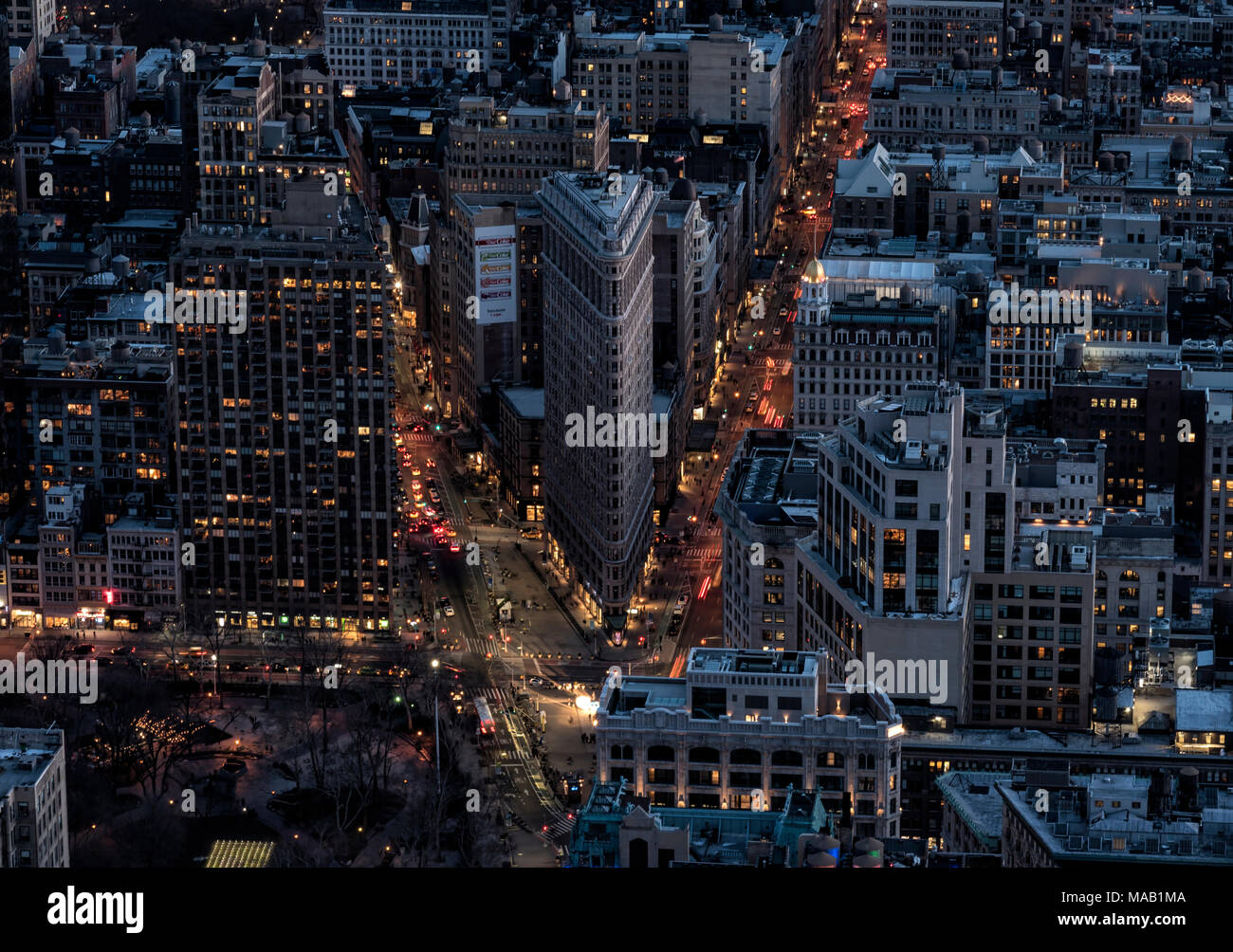 Aerial View of the Flatiron Building NYC Stock Photo - Alamy