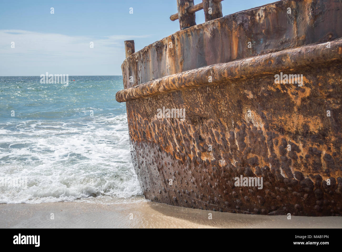 Ship cemetery on sea coast - Angola Stock Photo - Alamy