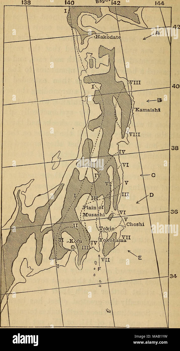 . Earthquakes and other earth movements . Fig. 29.—Northern Japan ...