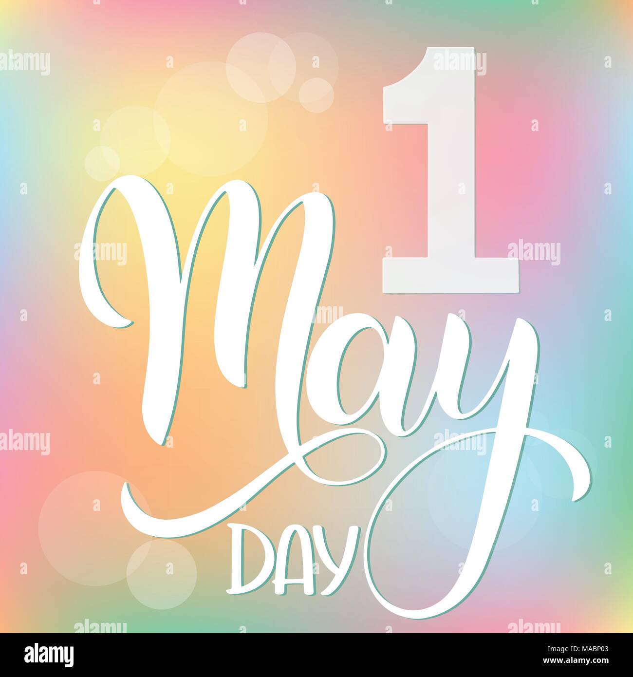 Hello May lettering. Elements for invitations, posters, greeting cards ...